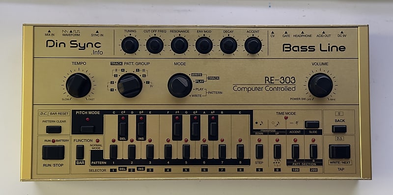 Dinsync Re-303 - Gold (Casing/Enclosure) | Reverb