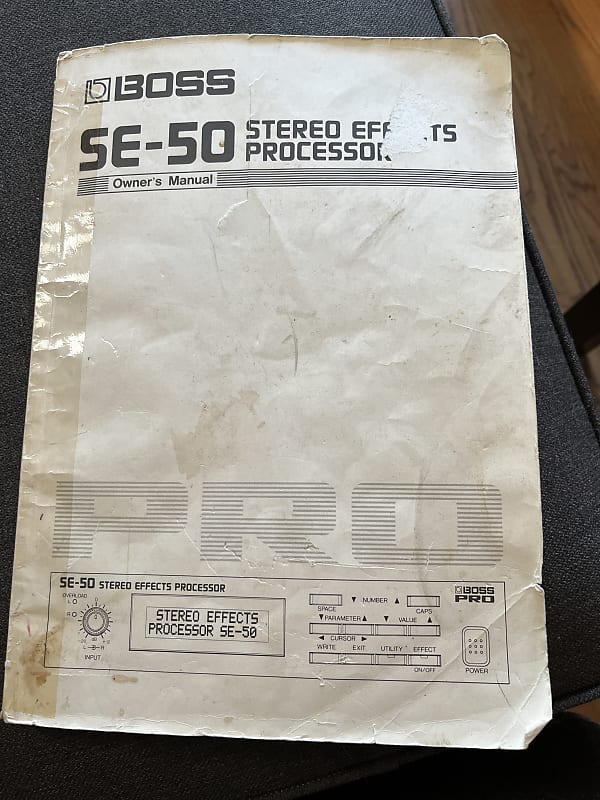 Boss SE-50 Owner's Manual | Reverb