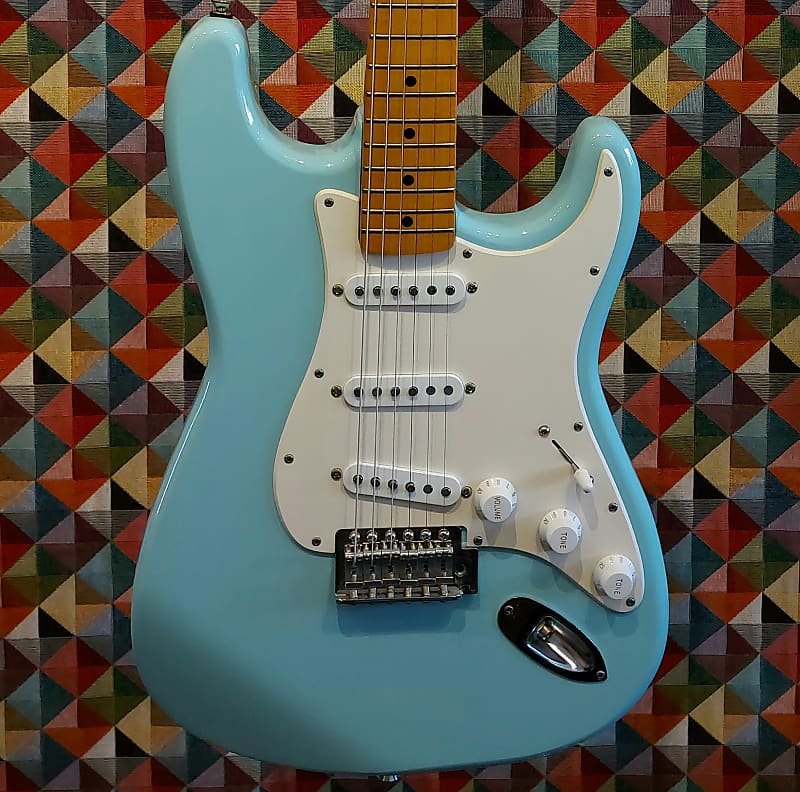 Tokai Spring Sound "Strat" style Neck on Powder blue body | Reverb UK