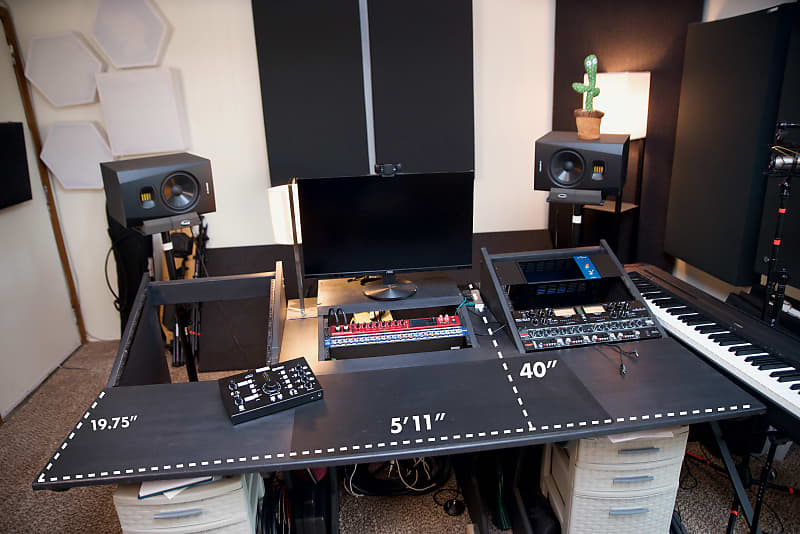 Custom Built Recording Studio Desk - 24 Rack Spaces | Reverb