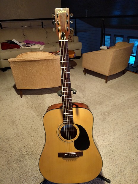 Martin Sigma DM-5 1970s MIJ Natural Acoustic Guitar | Reverb