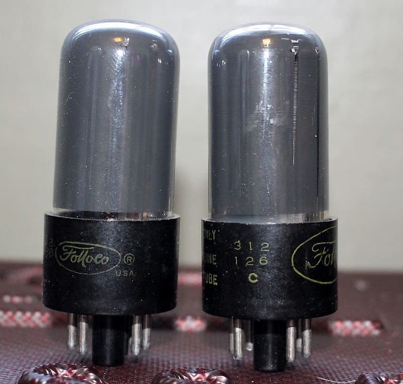 SYLVANIA 6V6GT VT107 PERFECT MATCH PAIR BLACK PLATE PAN | Reverb