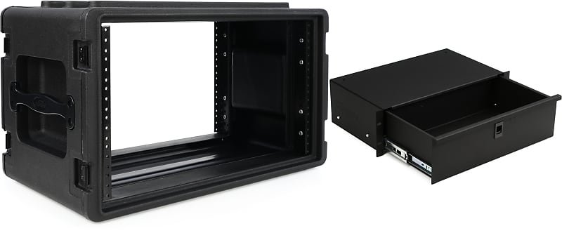 SKB 1SKB-R6S Roto-Molded Shallow 6U Rack Case Bundle with | Reverb