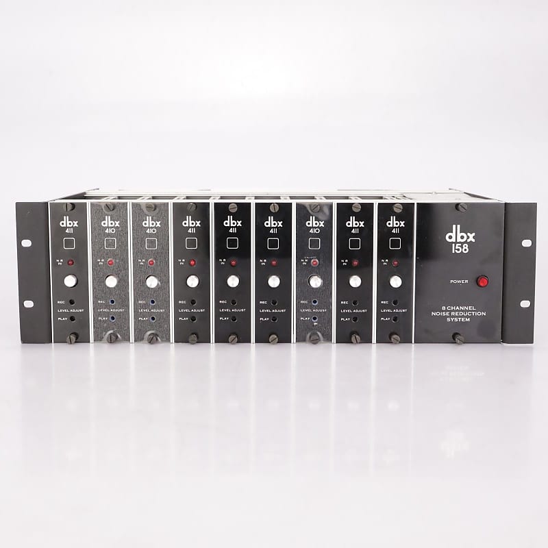 dbx 158 Noise Reduction 8-Channel w/ 410 & 411 Cards Analog | Reverb