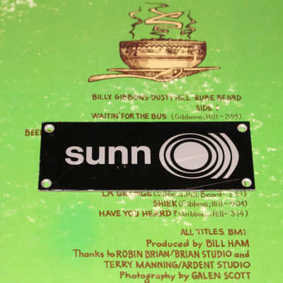 Sunn Amp Logo, Name plate, Emblem circa 1969 | Reverb