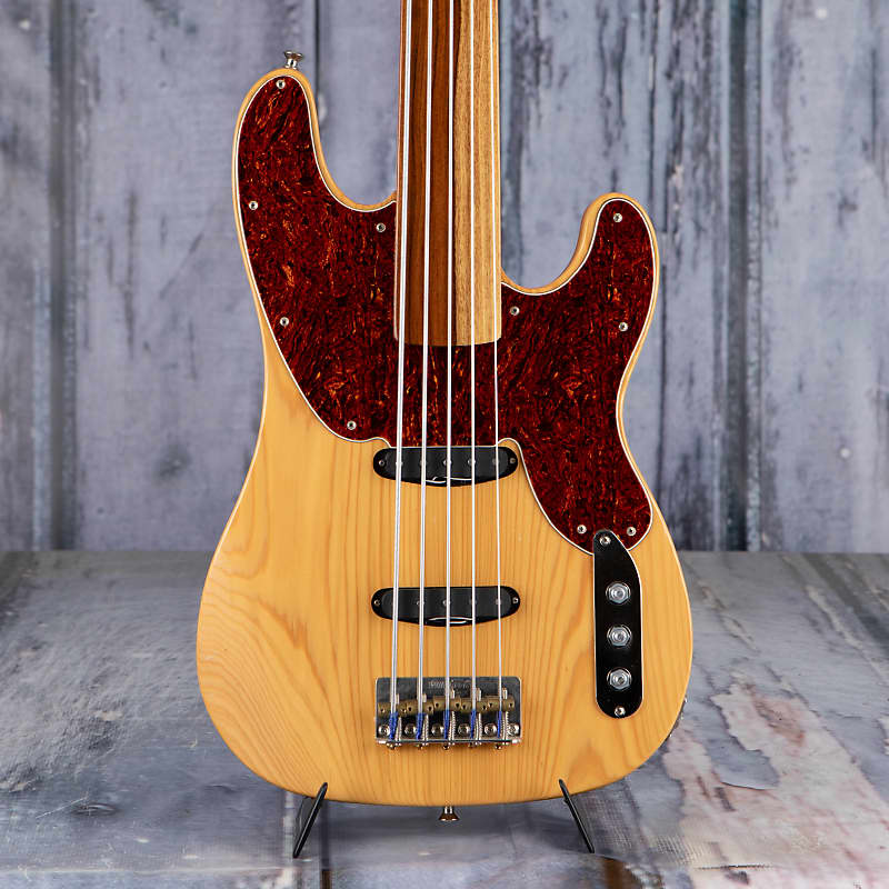 Used Crackercaster Fretless 5-String Bass, Natural | Reverb
