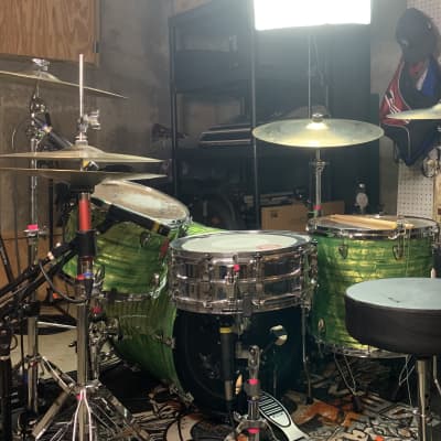 OCDP 5pc Venice Series Drum Set - Tiger Stripe Green | Reverb