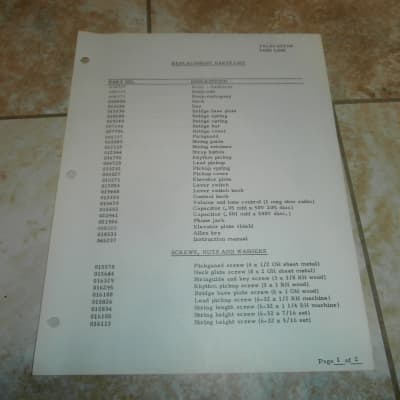 Vintage Early 1970's Fender Super Reverb Replacement Parts | Reverb