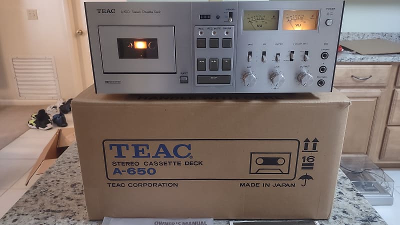 Vintage TEAC A-650 Cassette Deck with Manual & Original Box | Reverb