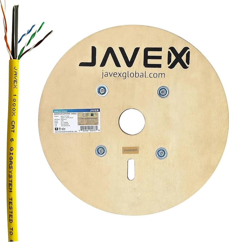 JAVEX 23AWG CAT6 UL in-Wall Rated [500FT, Solid Pure Copper] | Reverb