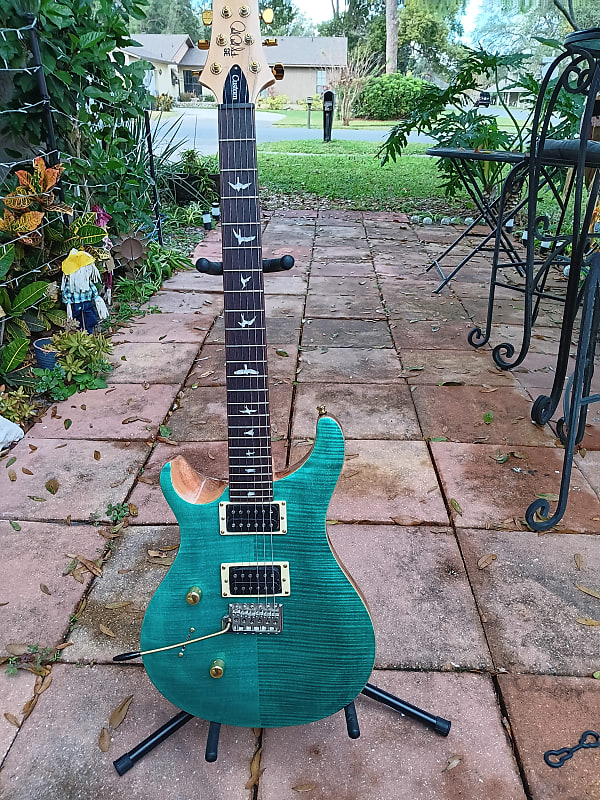 PRS Se custom 24 Left Handed - Turquoise | Reverb