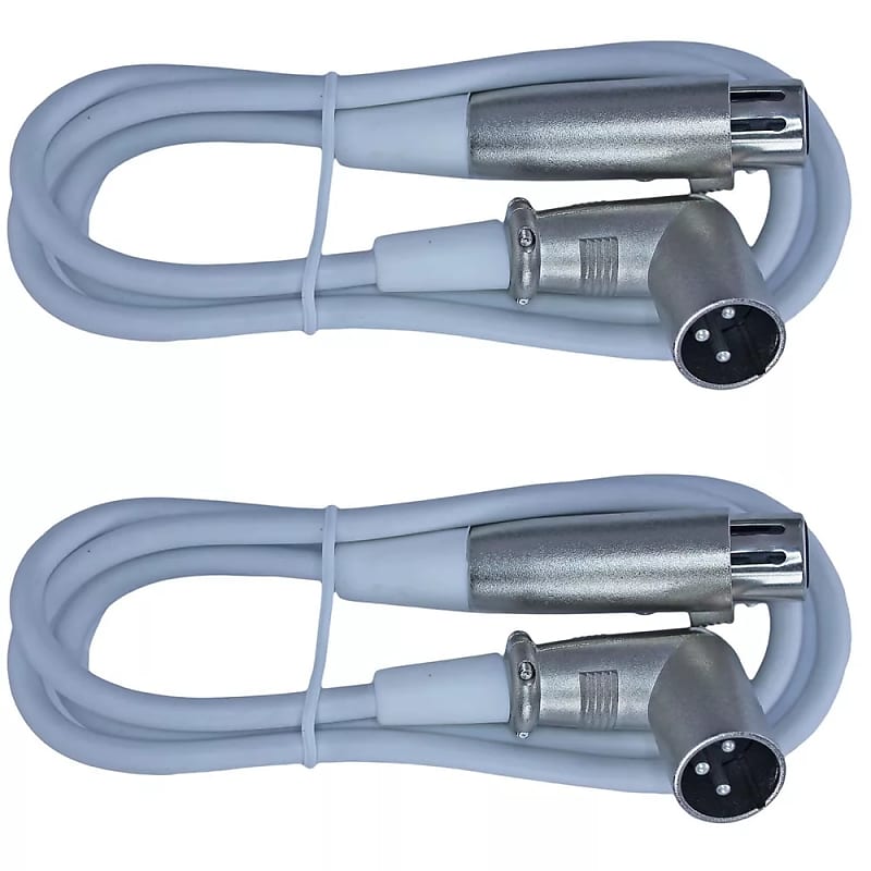 2 10Ft Foot Xlr Right Angle To Straight Male Female Xlr Patch | Reverb