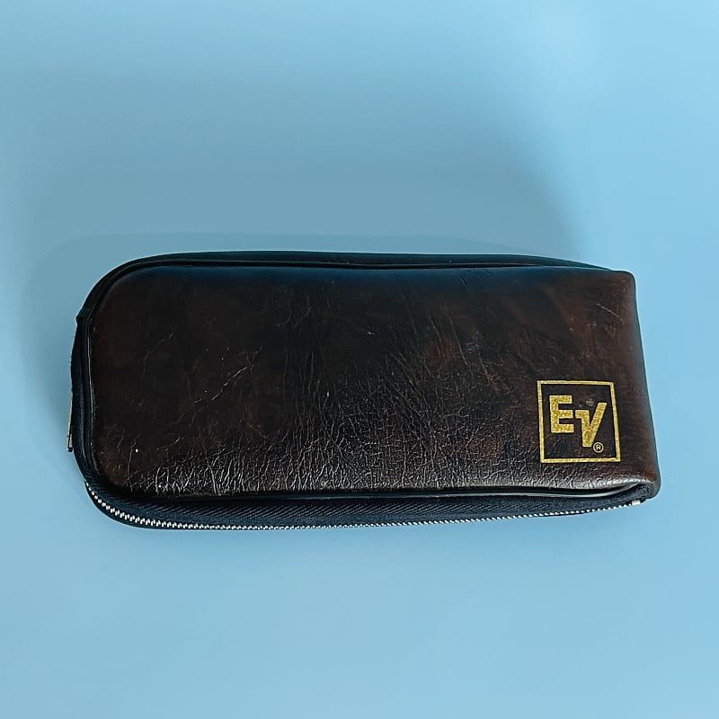 Electro-Voice Brown Leather Mic Bag | Reverb