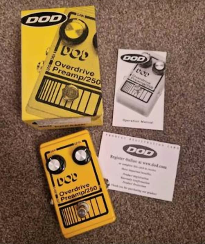 DOD 250 PREAMP OVERDRIVE 90s - Yellow | Reverb