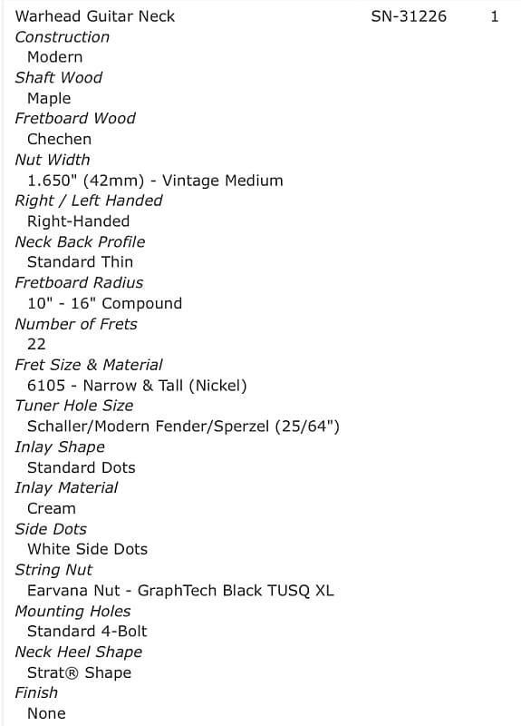 Warmoth Warhead | Reverb