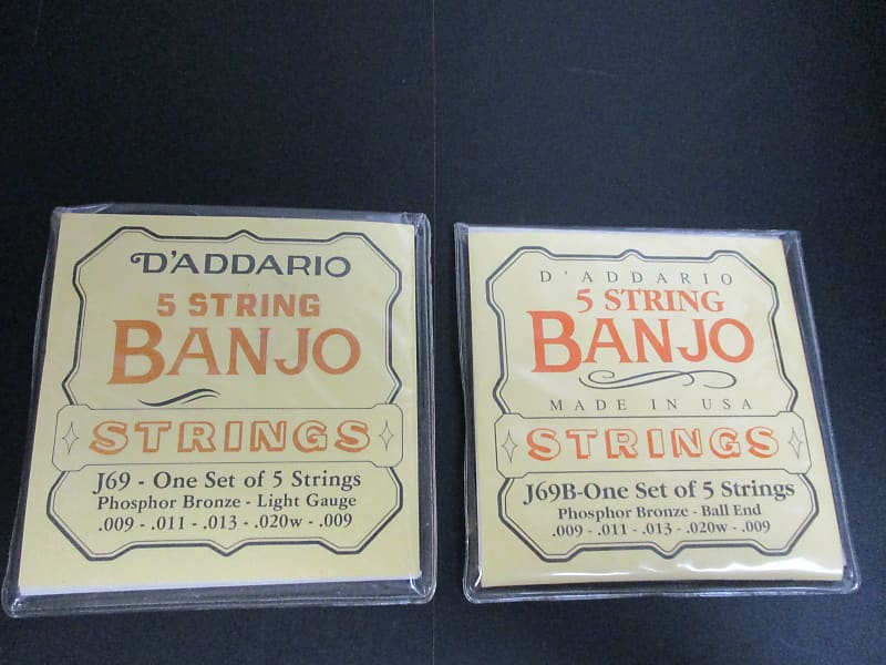D'Addario 5-string banjo strings-2 new'old stock' sets/one | Reverb