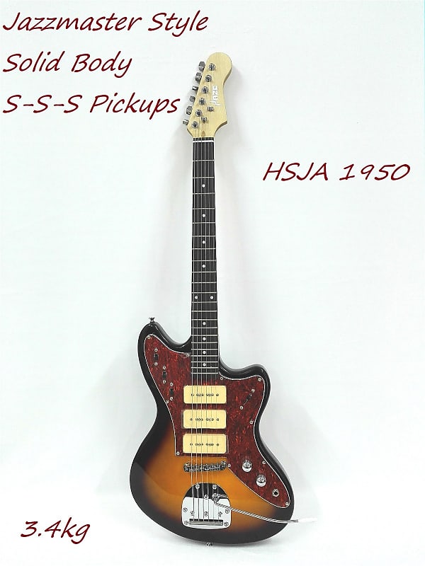 Haze HSJA-1950 Jazzmaster Style Electric Guitar,S-S-S | Reverb