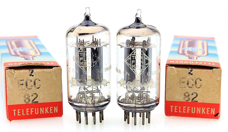 MATCHED PAIR 1964 TELEFUNKEN ECC82 12AU7 SMOOTH PLATE | Reverb