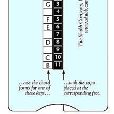 Shubb TG1 Transpose & Capo Placement Slide Calculator | Reverb