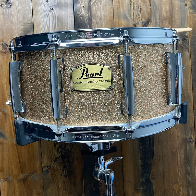 Pearl 14x6 Session Studio Classic (used) Gold Sparkle | Reverb