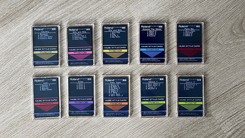 Roland Music Style Cards, BIG Lot // 10 pieces // 80s | Reverb