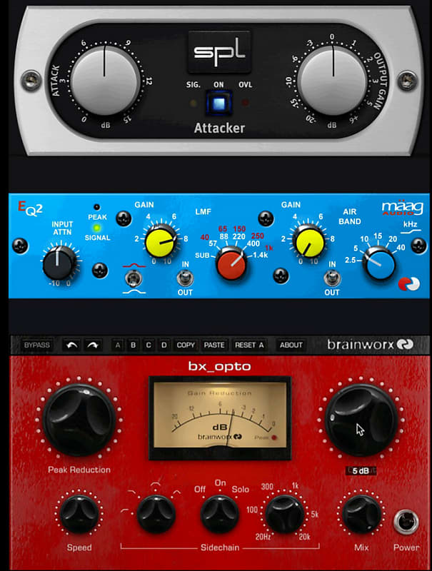 Bundle : bx_Opto + bx_Rockrack V3 + SPL Attacker Plus + Maag | Reverb