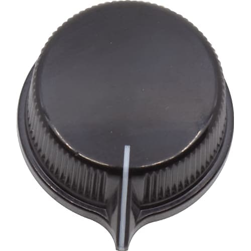 Black Knob - Pointer, Large, Knurled, vintage index line | Reverb