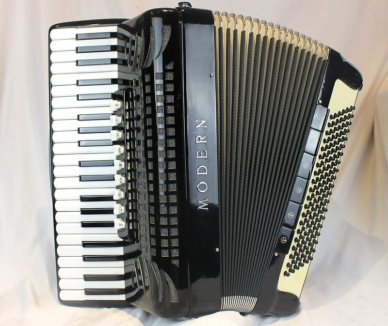 7207 - Black Borsini Modern Piano Accordion LMM 41 120 | Reverb
