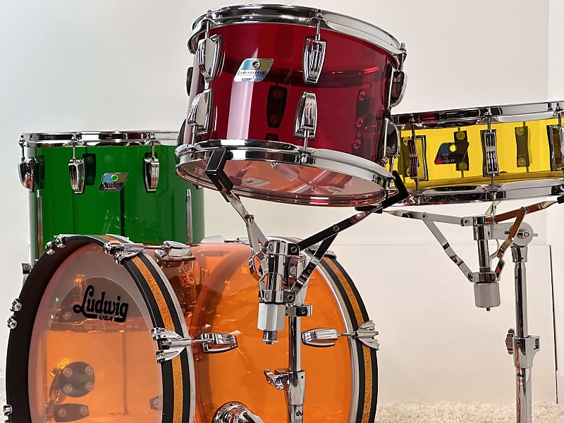 Ludwig 18/12/14/5x14" Vistalite Jazzette Drum Set - Jellybean | Reverb