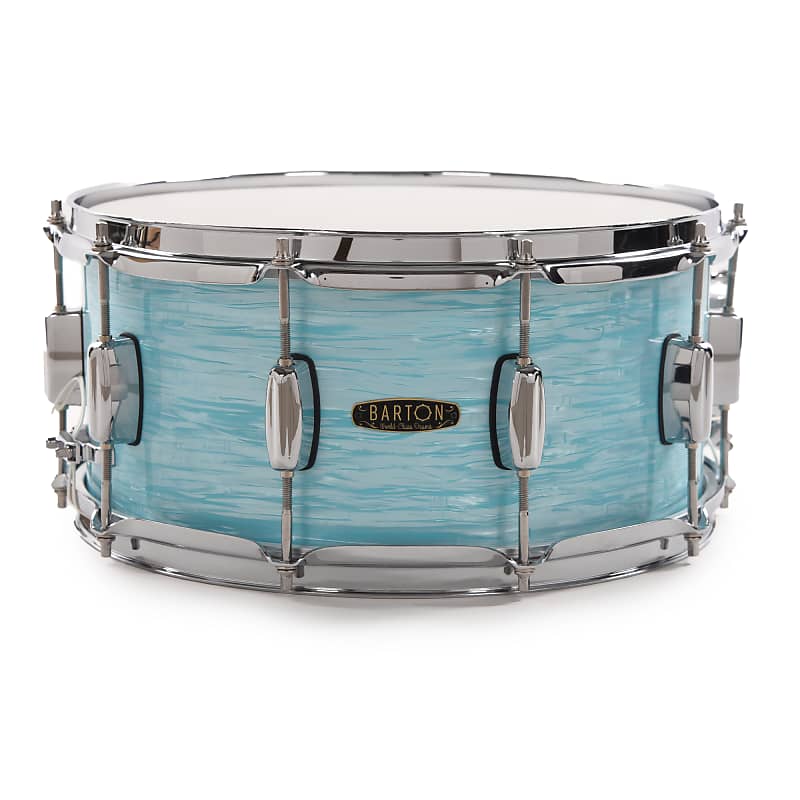 Barton Studio Custom Maple 6.5x14 Snare Drum Sky Blue Oyster | Reverb