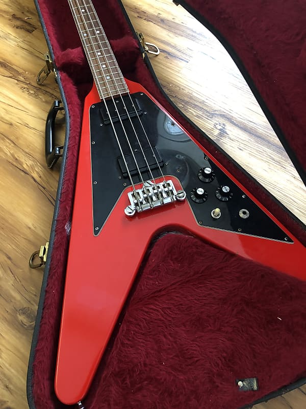 1983 Gibson Flying V “V” Bass Red w/OHSC UPDATED READ AD | Reverb