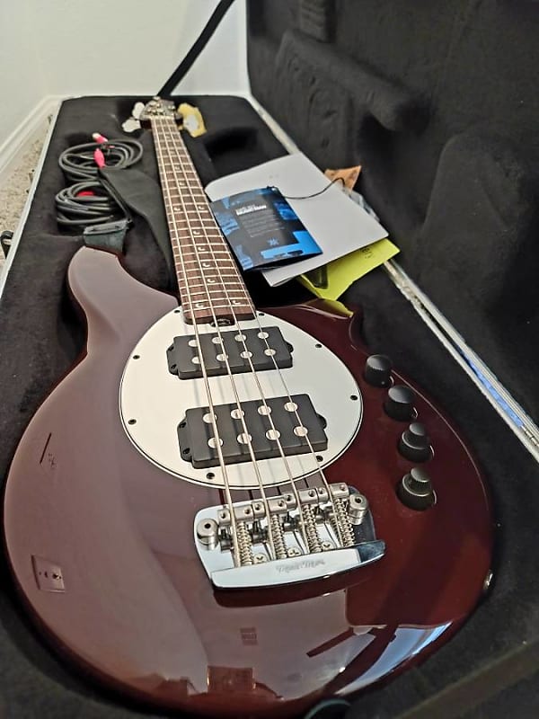 Ernie Ball Music Man Bongo 4HHr 2005 - Candy Apple Red | Reverb