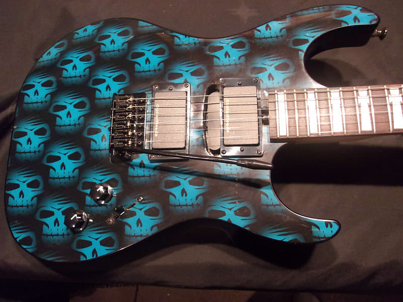 Washburn Pro multi skulls graphic with upgrades | Reverb