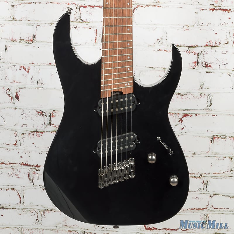 Ibanez RGMS7 BK 7‑String Multi‑Scale Electric Guitar Black | Reverb