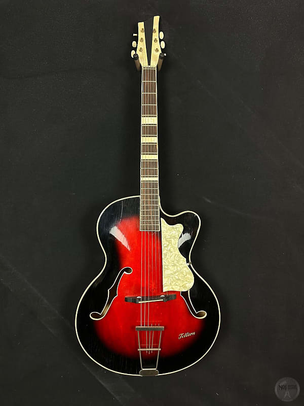 Tellson Single cutaway Jazz/Swing Guitar from the 60`s in red | Reverb