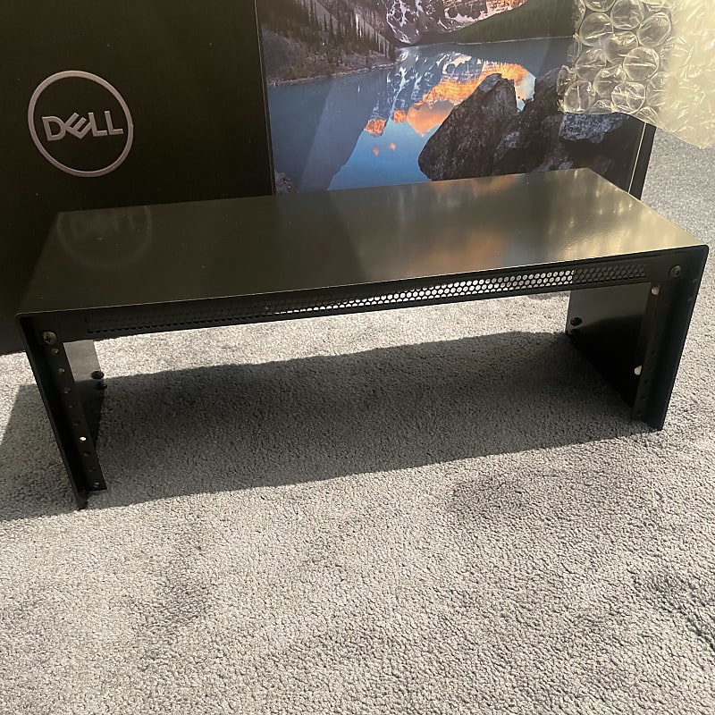 WoodMinimalist 3U Desktop Rack, Metal Studio Rack - Black | Reverb