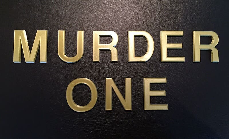Murder One - Gold Lettering Motif Badges in style of | Reverb