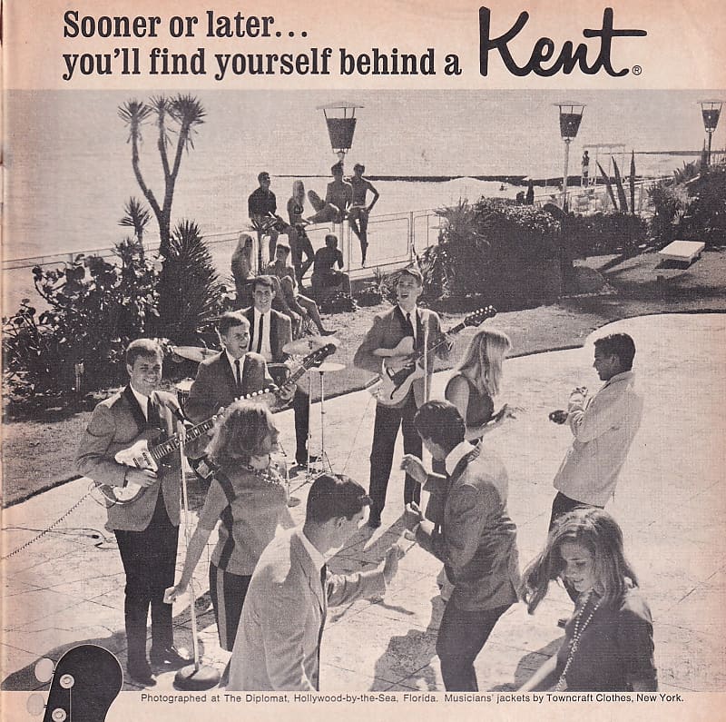 1966 KENT ELECTRIC GUITAR VINTAGE FULL PAGE AD | Reverb