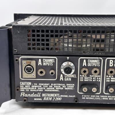 Randall RRM 2-200 Vintage Stereo Power Amplifier | Reverb