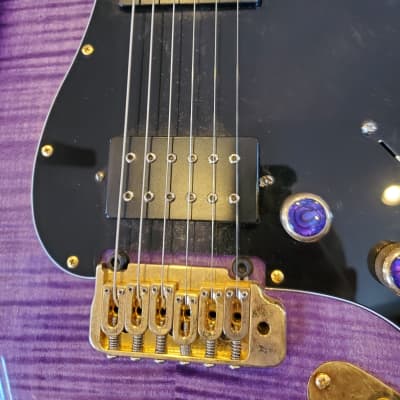 Warmoth Stratocaster Flame Purple | Reverb