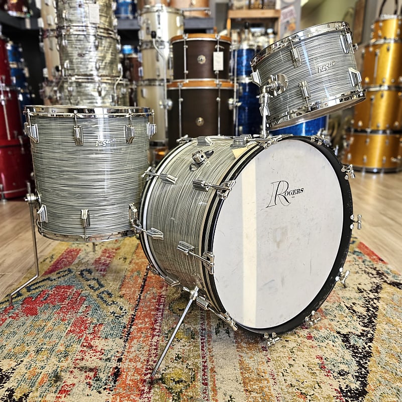 Rogers Holiday Cleveland Era Kit in Steel Grey Ripple | Reverb