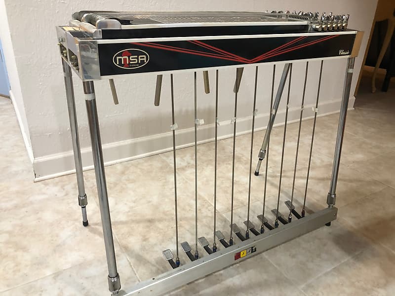 MSA Classic Double neck Steel Guitar with 9-pedals and | Reverb
