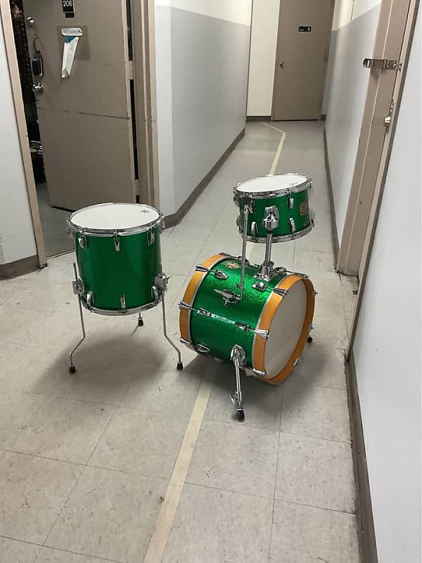 Modern Drum Shop Bebop Kit 18/14/12 - Green Sparkle | Reverb