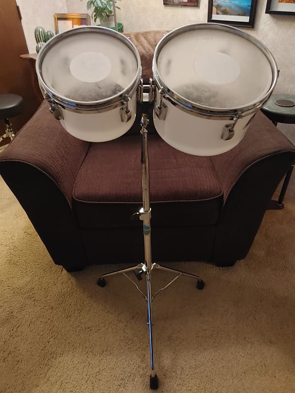 Ludwig Blue/Olive Badge Vistalite 8 and 10 Inch Concert toms | Reverb