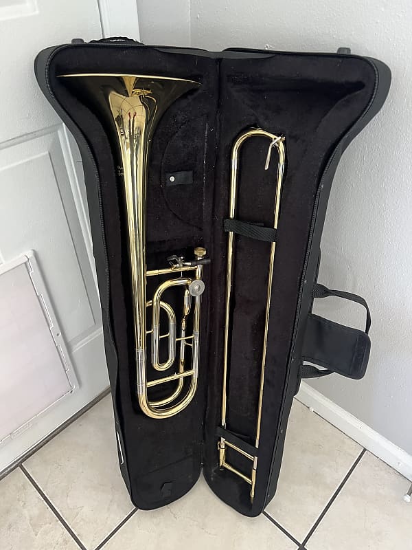 Glory F Trigger Rotary Style Bb/F Trombone with 2 mouthpieces | Reverb