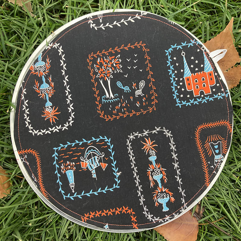 10" Drum Bunny reversible cloth drum cover - partial mute - | Reverb