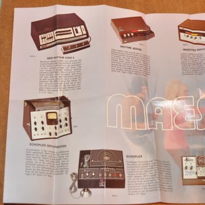 Maestro vintage catalog booklet brochure Fold out brochure | Reverb