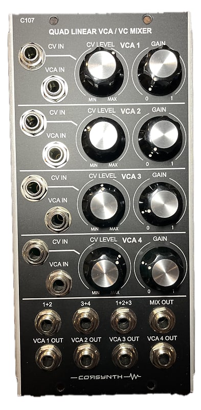 Corsynth C107 Quad VCA/VC Mixer 2019 - Black | Reverb