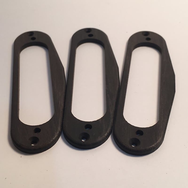 Guilford Ebony Set of 3 Single Coil Pickup Rings - USA | Reverb Canada