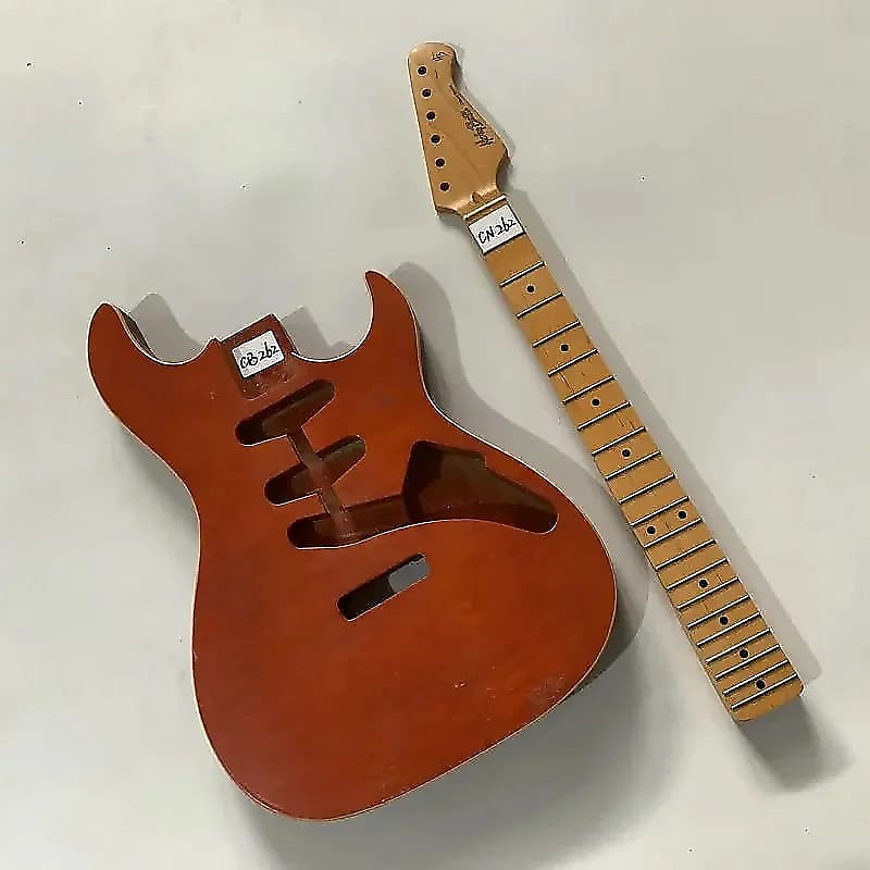 Harley Benton Stratocaster Strat Style Guitar Body with Maple | Reverb